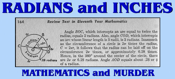 Zodiac Killer - The Mysteries of the Mt. Diablo Map: Radians and Inches
